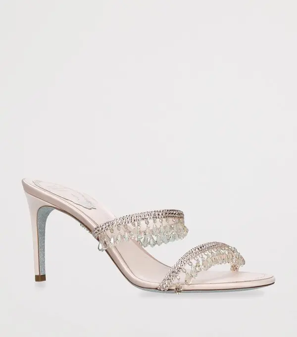 Rene Caovilla Chandelier 80 Heeled Mules - Pink