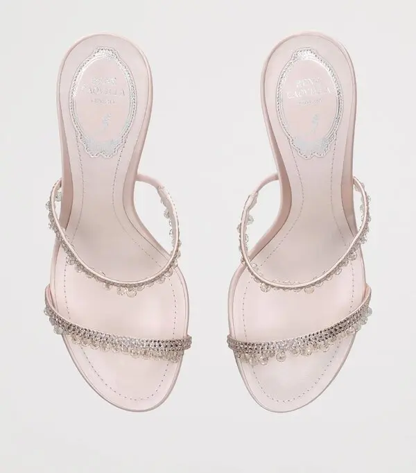 Rene Caovilla Chandelier 80 Heeled Mules - Pink