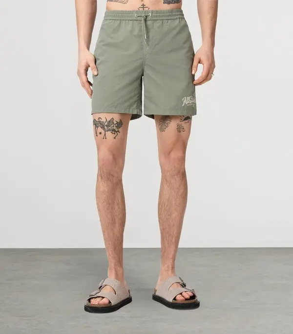 ALLSAINTS Odyssey Logo Swim Shorts - Green