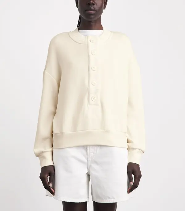 Varley Button-up Reena Sweatshirt - Ivory