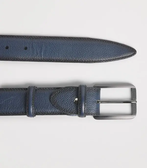 ELLIOT RHODES Grained Leather Belt