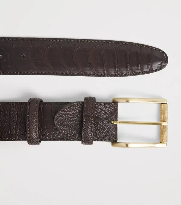 ELLIOT RHODES Ostrich Leather Belt