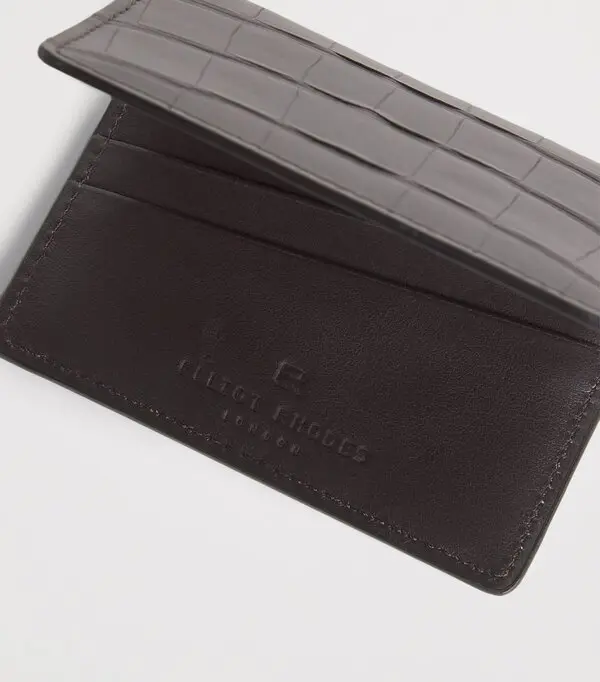 ELLIOT RHODES Crocodile Leather Card Holder