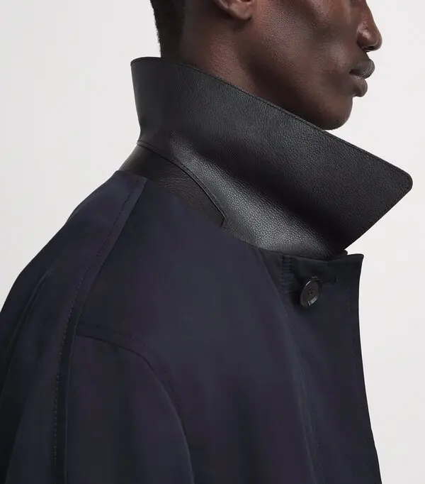 Brioni Leather-trim Reversible Jacket