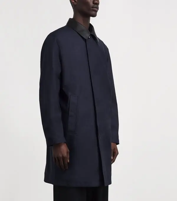 Brioni Leather-trim Reversible Jacket