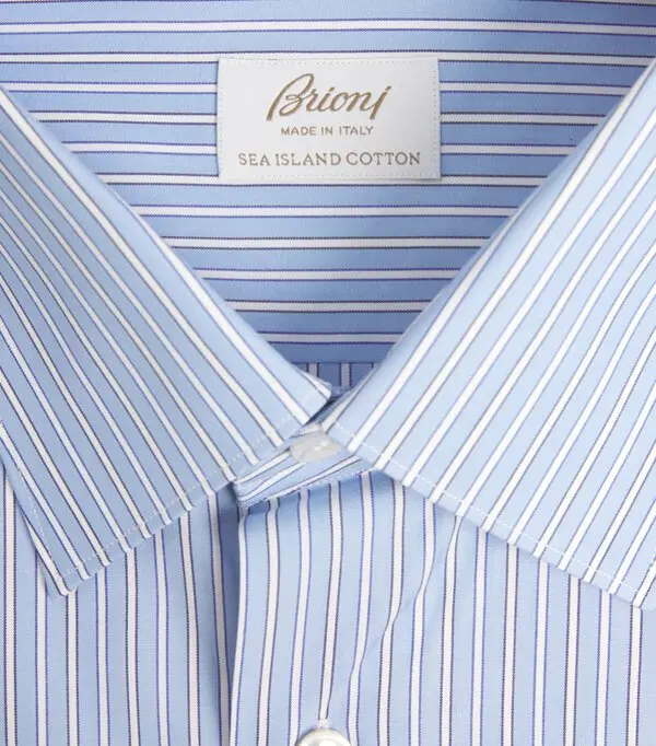 Brioni Sea Island Cotton Stripe Shirt