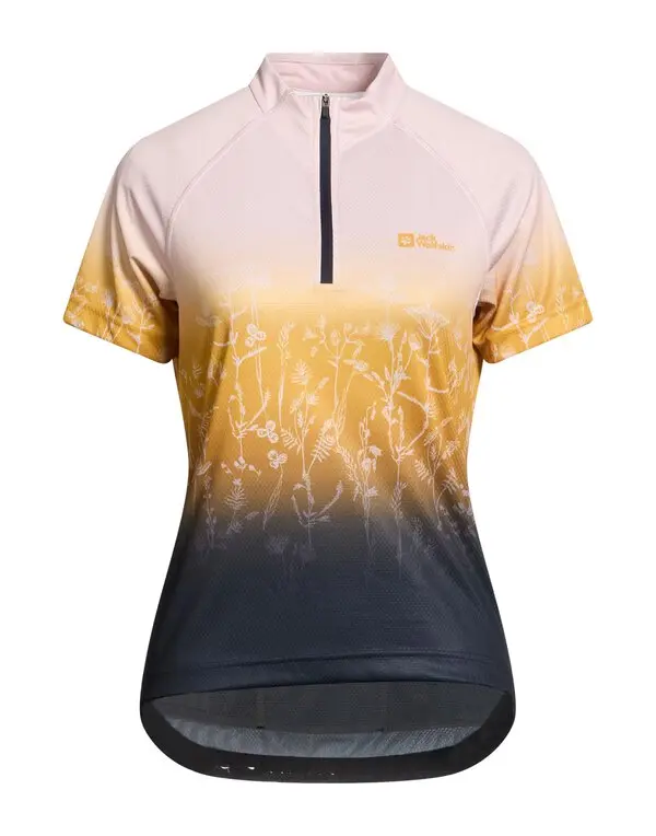 JACK WOLFSKIN Floral Print Short Sleeve Polyester Athletic T-shirt