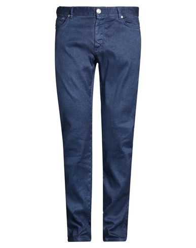 120% Lino Linen Tapered Leg Pants - Blue