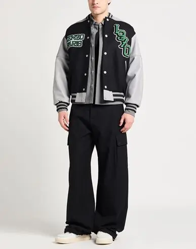 Kenzo Wool Blend Varsity Jacket - Black