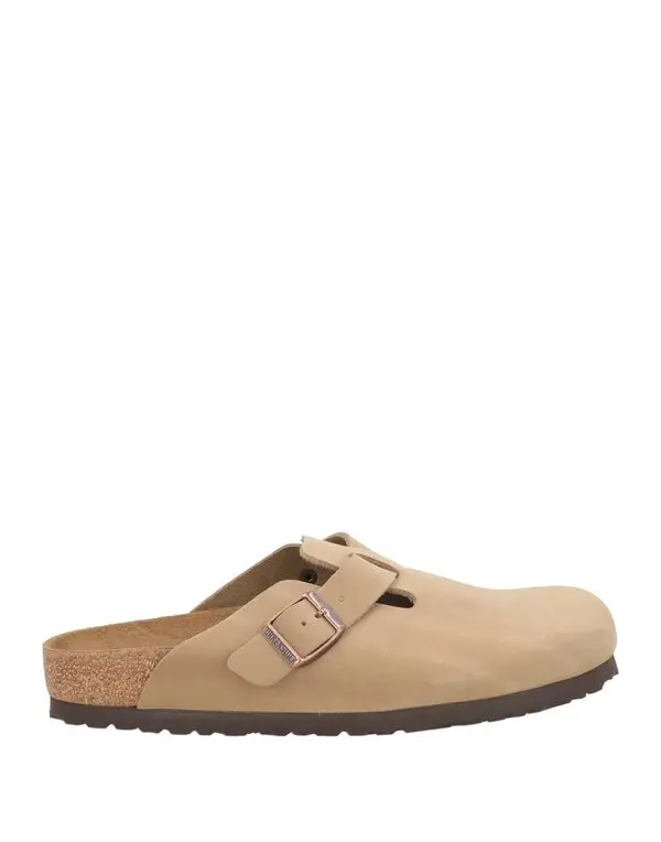BIRKENSTOCK Boston Leather Clogs - Khaki
