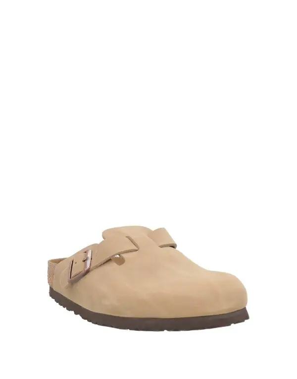 BIRKENSTOCK Boston Leather Clogs - Khaki