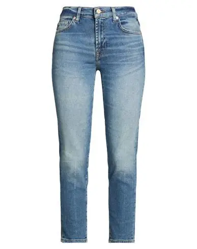 7 For All Mankind Tapered Jeans In Dark Wash Denim