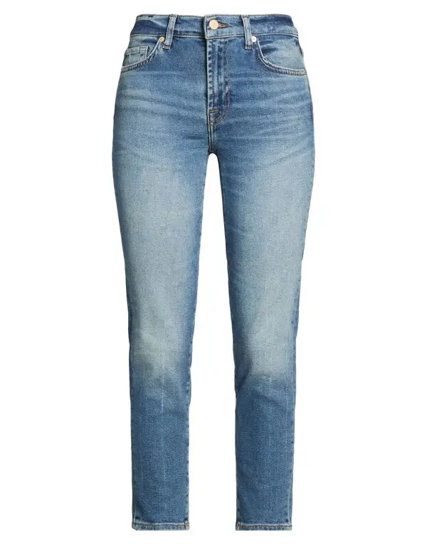 7 For All Mankind Tapered Jeans In Dark Wash Denim
