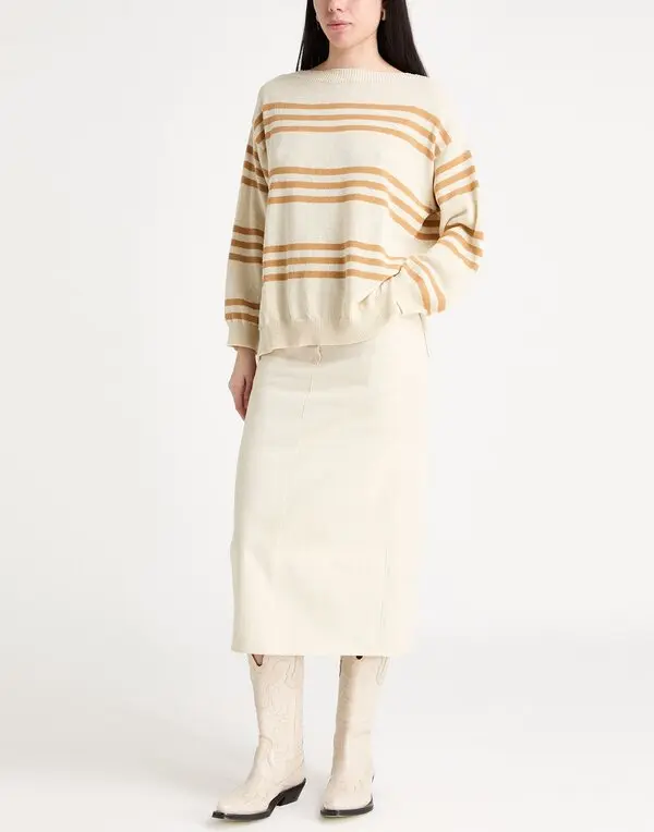KAOS Striped Knit Sweater - Sand