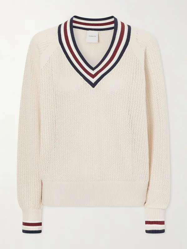 Varley Open-knit Cotton Sweater - Neutrals