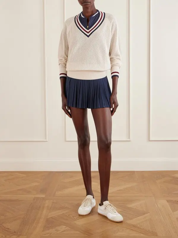 Varley Open-knit Cotton Sweater - Neutrals