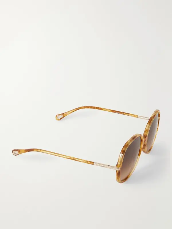 Chloé Rounded-frame Sunglasses - Tortoiseshell