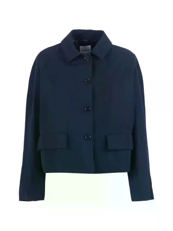 Aspesi Raglan-sleeve Flap-pocket Jacket - Blue