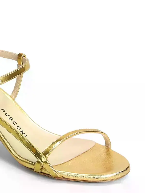 FABIO RUSCONI Metallic Strappy Sandals - Gold