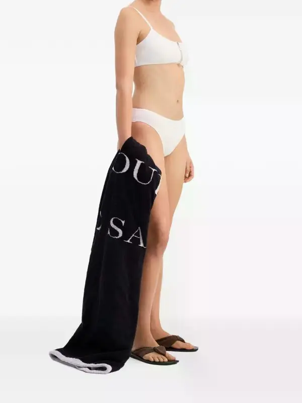 Loulou De Saison Olga Square Neck Zip Bikini Top