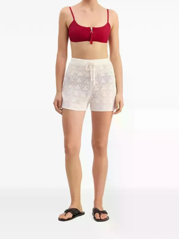 Loulou De Saison Olga Zipped Square-neck Bikini Top