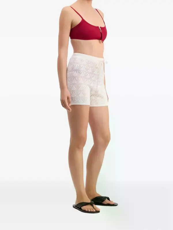 Loulou De Saison Olga Zipped Square-neck Bikini Top