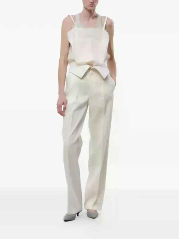 Carven Lace-trimmed Silk Top
