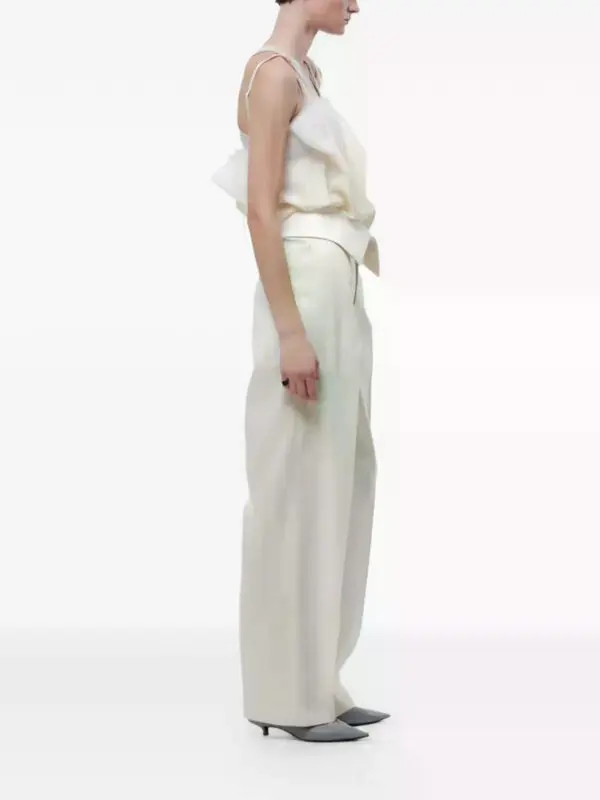 Carven Lace-trimmed Silk Top