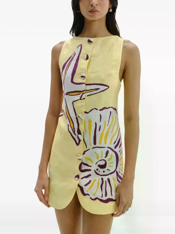 CALA DE LA CRUZ Starfish-print Dress