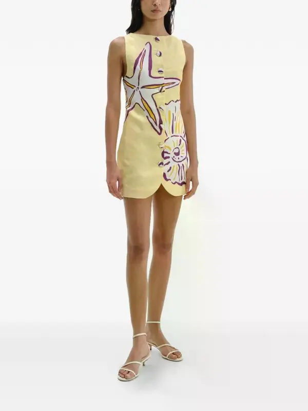 CALA DE LA CRUZ Starfish-print Dress