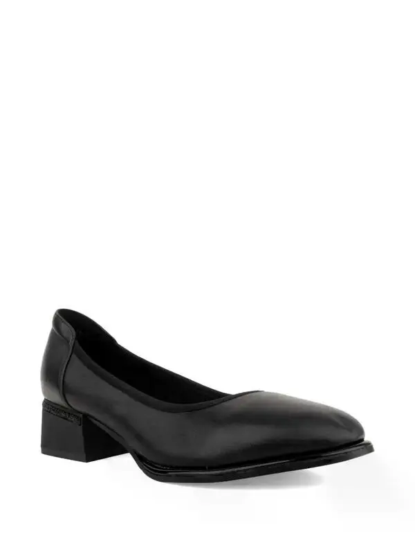 LINDA BAUMANN Crystal-embellished Block-heel Pumps