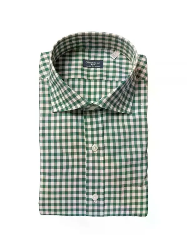 FINAMORE 1925 Check Spread-collar Shirt