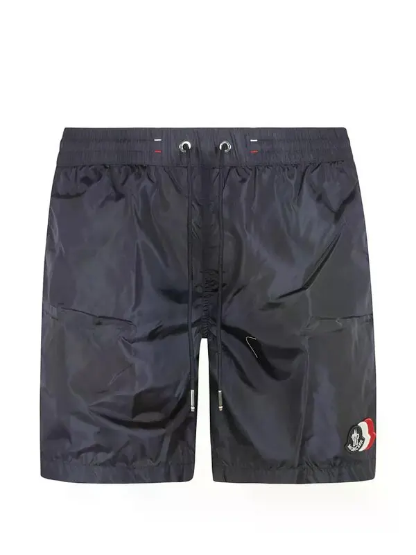 Moncler Logo-patch Swim Shorts - Blue