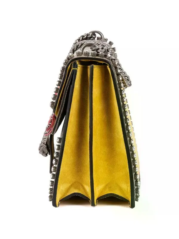 Gucci Dionysus Crystal-embellished Shoulder Bag - Neutrals