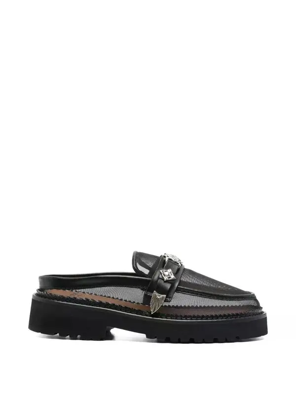 Toga Mesh Western-embellished Mules