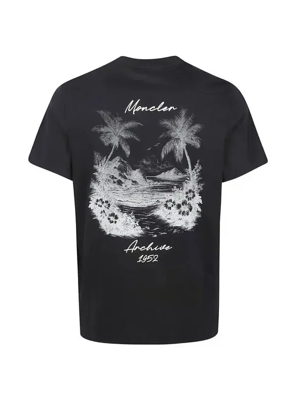 Moncler Graphic-print Logo-patch T-shirt