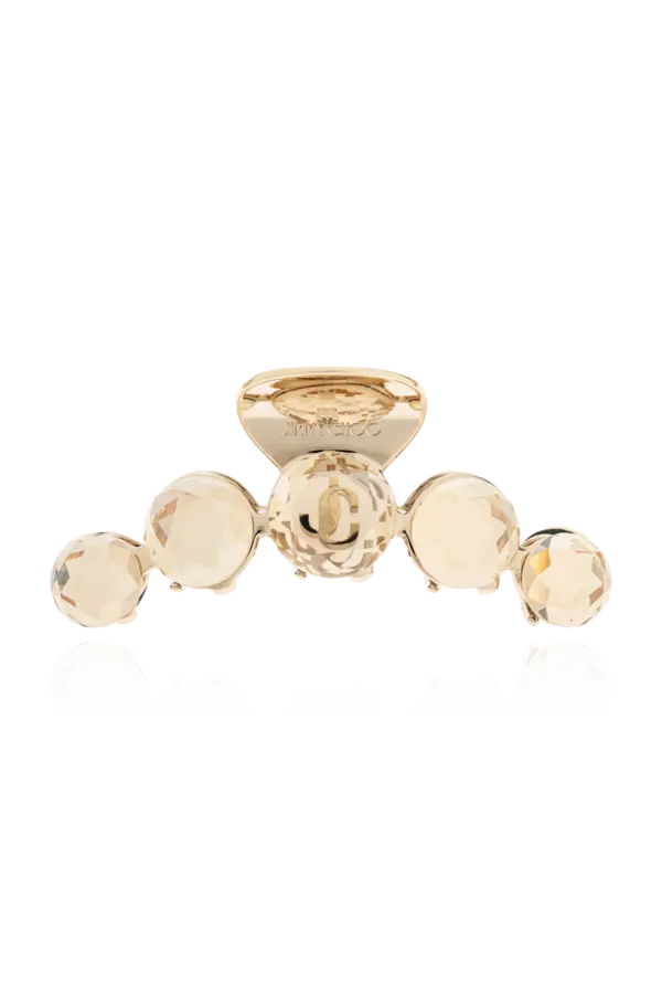 JIMMY CHOO Hair Clip With Shimmering Crystals - Gold