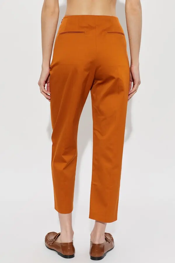 Marni Cotton Trousers With Stitching - Orange