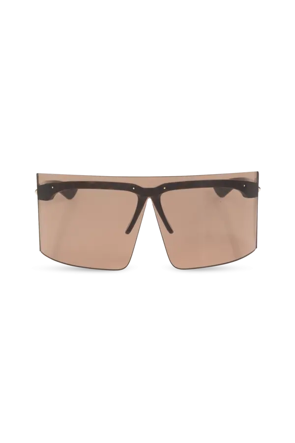 Alexander McQueen Geometric Mask Sunglasses - Brown