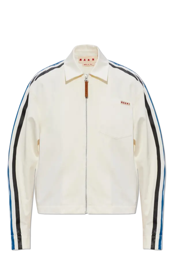 Marni Cotton Jacket With Pocket - Cream