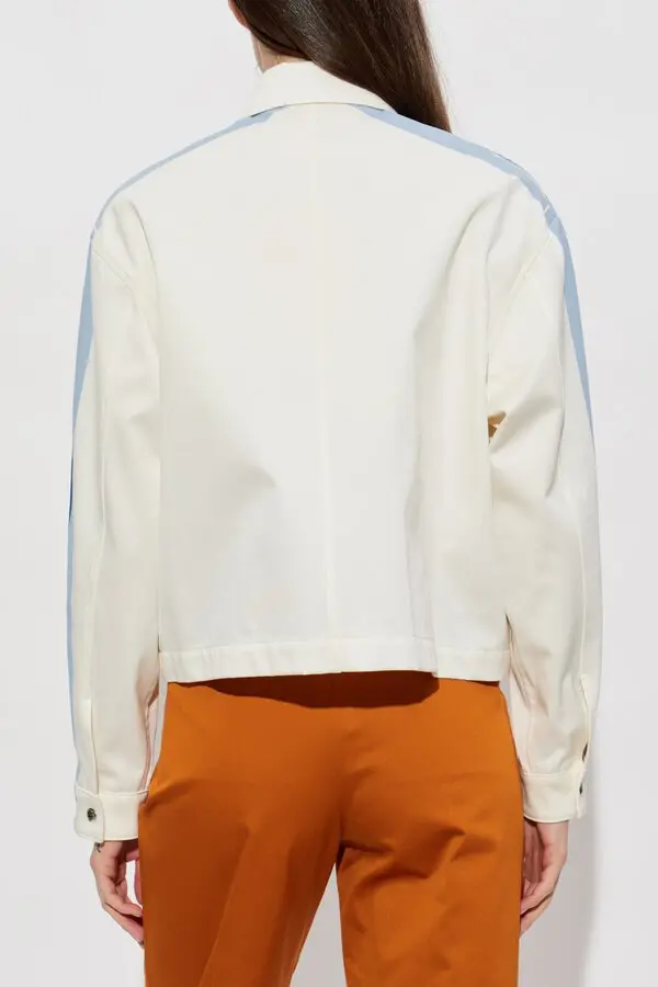 Marni Cotton Jacket With Pocket - Cream