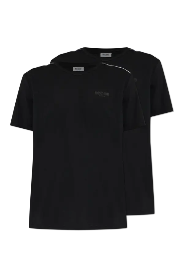 Moschino 2-pack Of T-shirts From The 'active' Line - Black