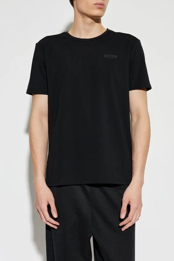 Moschino 2-pack Of T-shirts From The 'active' Line - Black