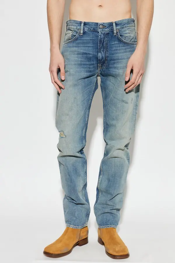Acne Studios Vintage-effect Regular Fit Jeans - Blue