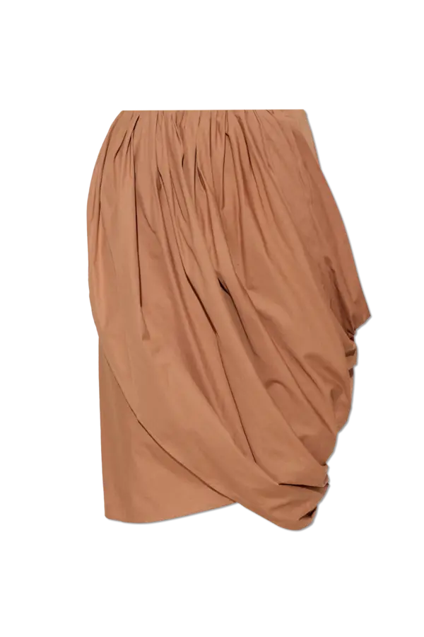Chloé Asymmetrical Midi Skirt - Brown