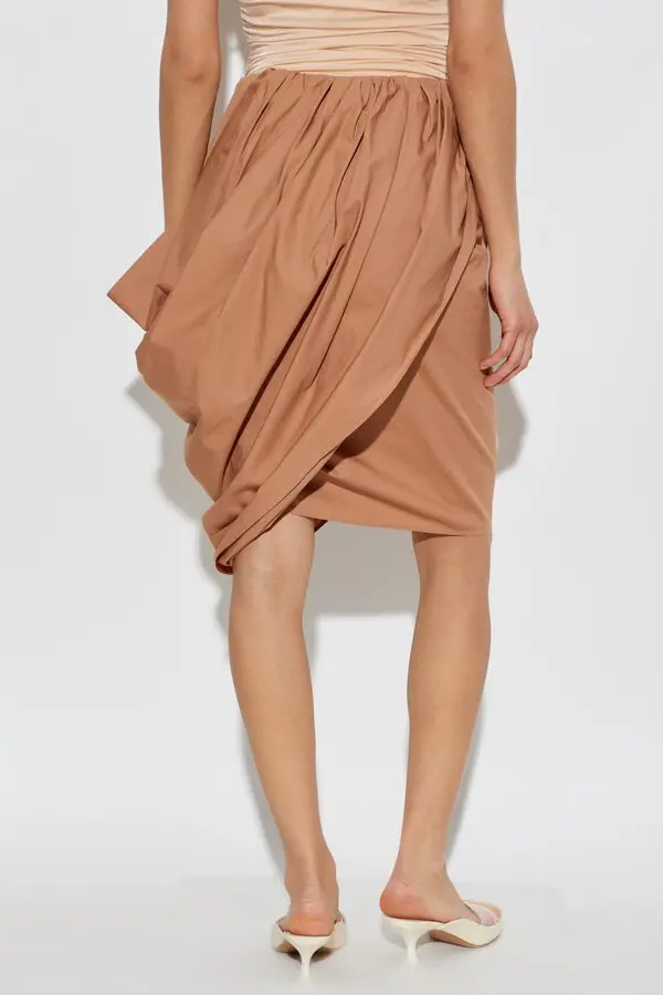 Chloé Asymmetrical Midi Skirt - Brown