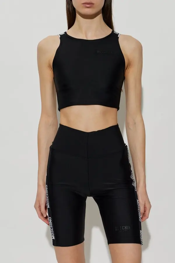 Moschino Active Line Fitted Top - Black