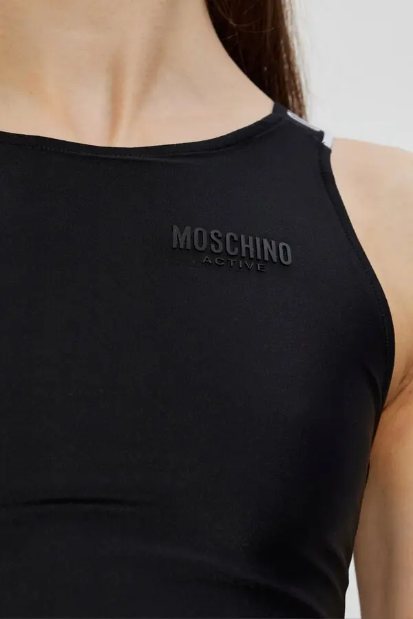 Moschino Active Line Fitted Top - Black