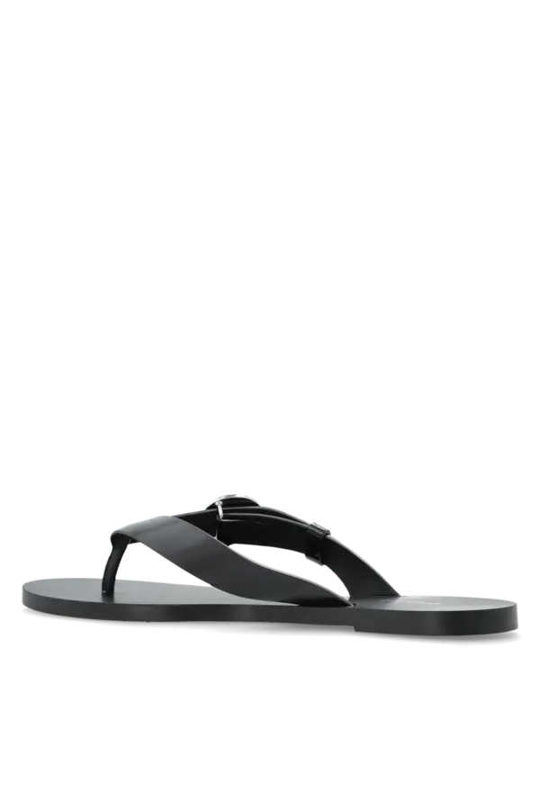 Coperni Leather Thong Sandals - Black