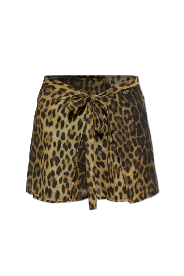 Moschino Animal Print Pareo - Brown